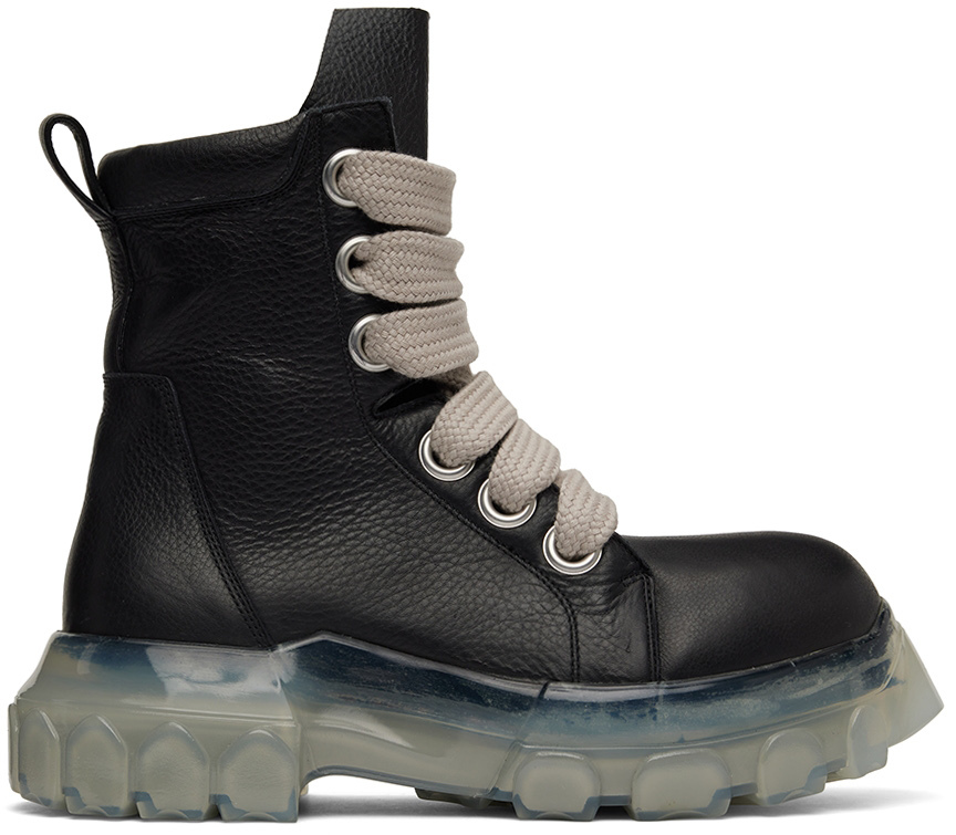 靴 RICK OWENS jumbolaced bozo tractor Buy Rick Owens Lido Jumbo Laced Bozo Tractor High 'Black